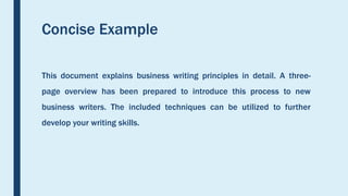 Principles of business writing | PPTX
