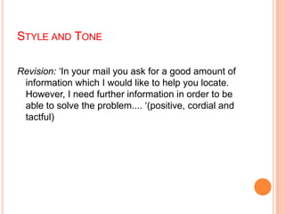 Principles of business writing final | PPTX