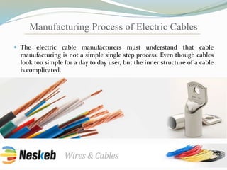 Principles Of Cable Manufacturing Followed By Electric Cable ...