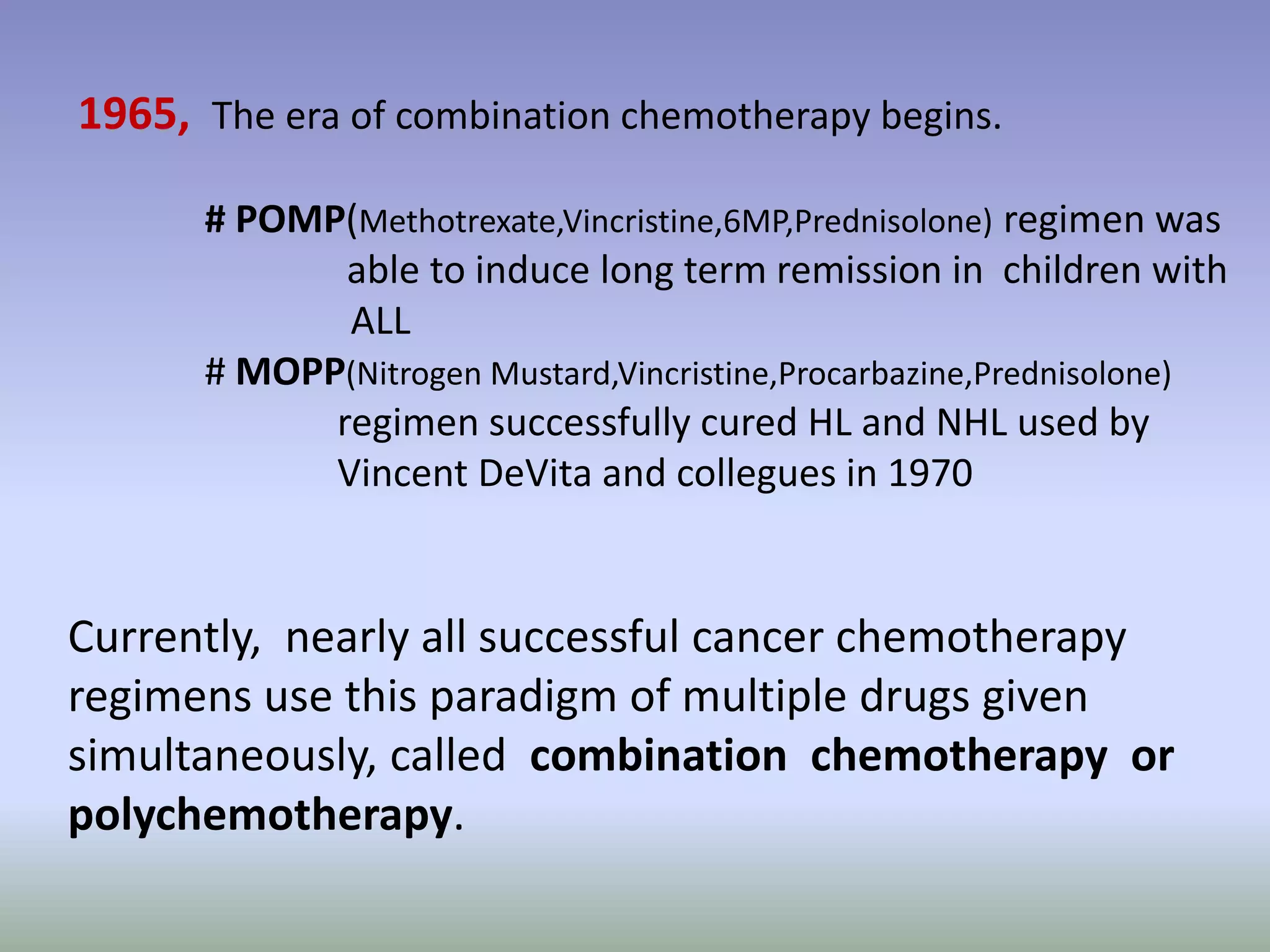 Principles of cancer chemotherapy and its clinical evaluation | PPTX
