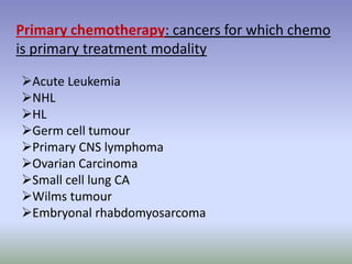 Principles of cancer chemotherapy and its clinical evaluation | PPTX