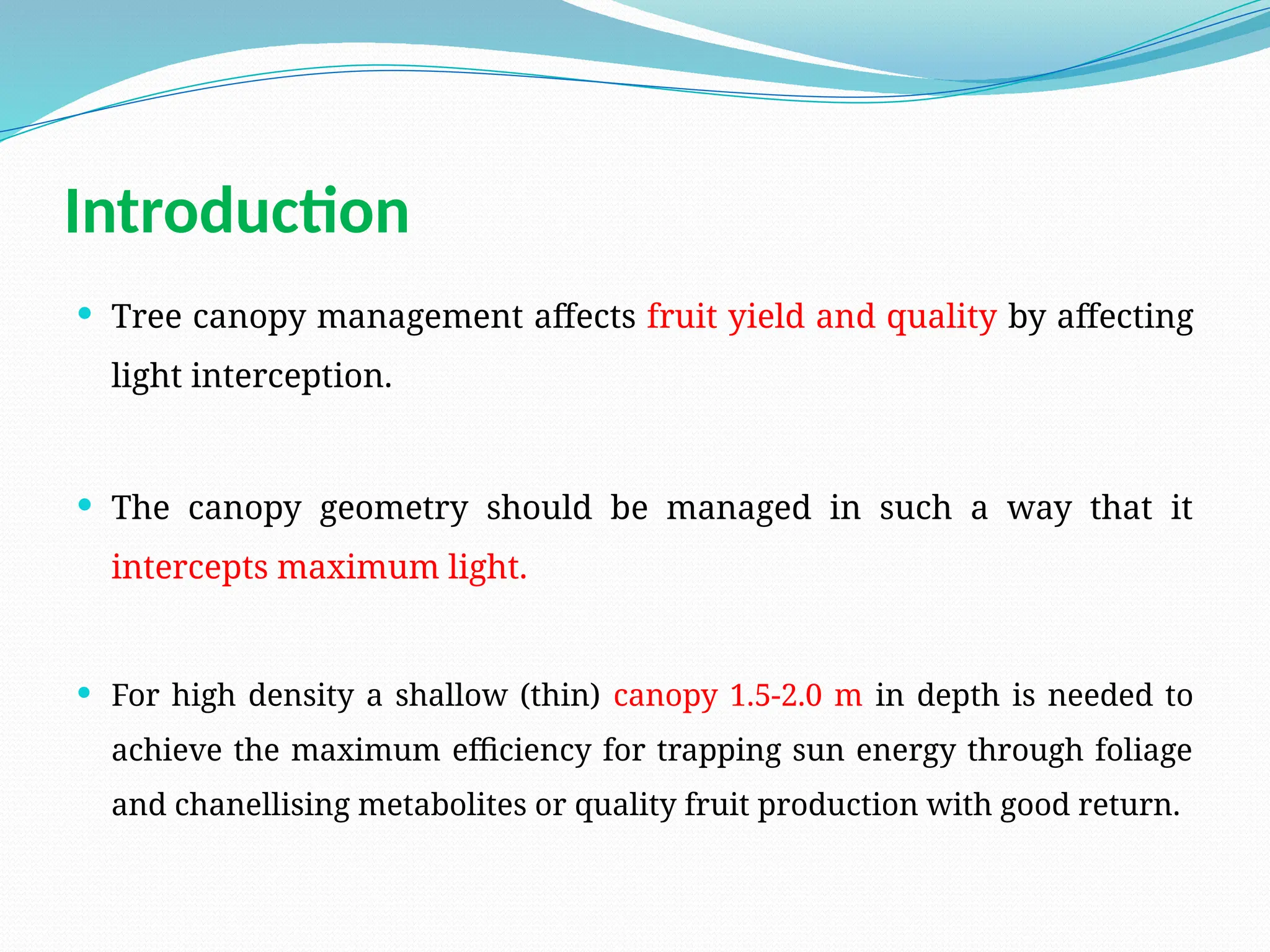 Principles of Canopy Management .pptx in subject canopy management of ...