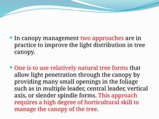 Principles of Canopy Management .pptx in subject canopy management of ...