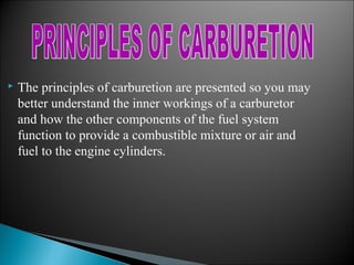 Principles of carburetion | PPT