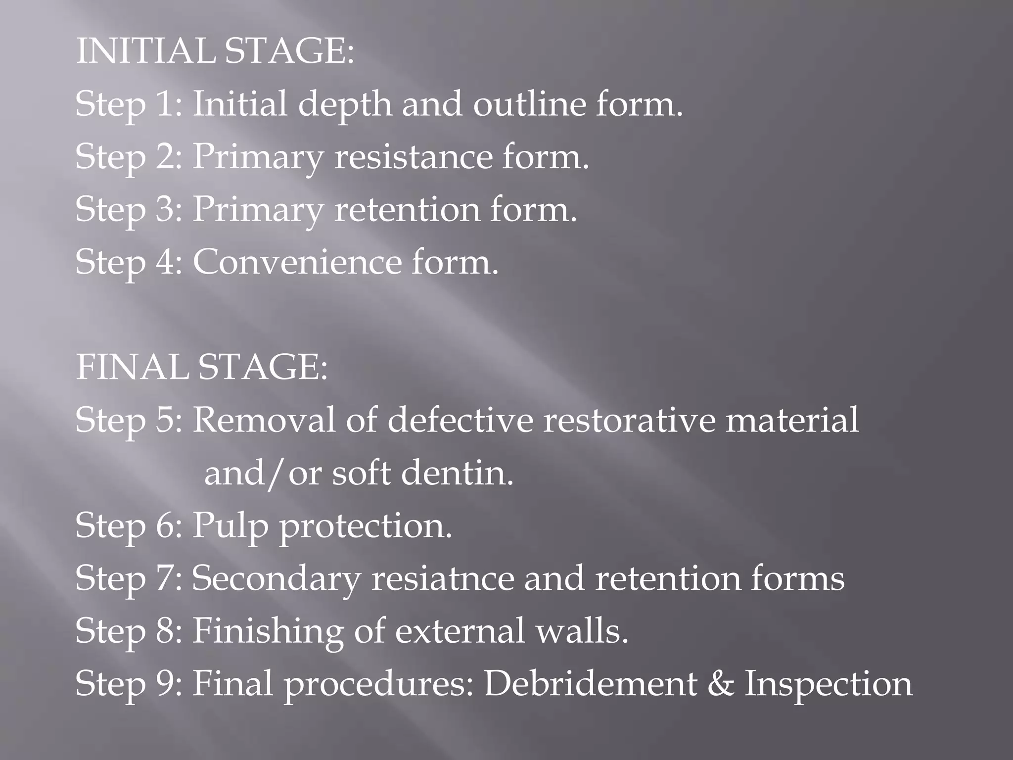 Principles of cavity preparation | PPTX