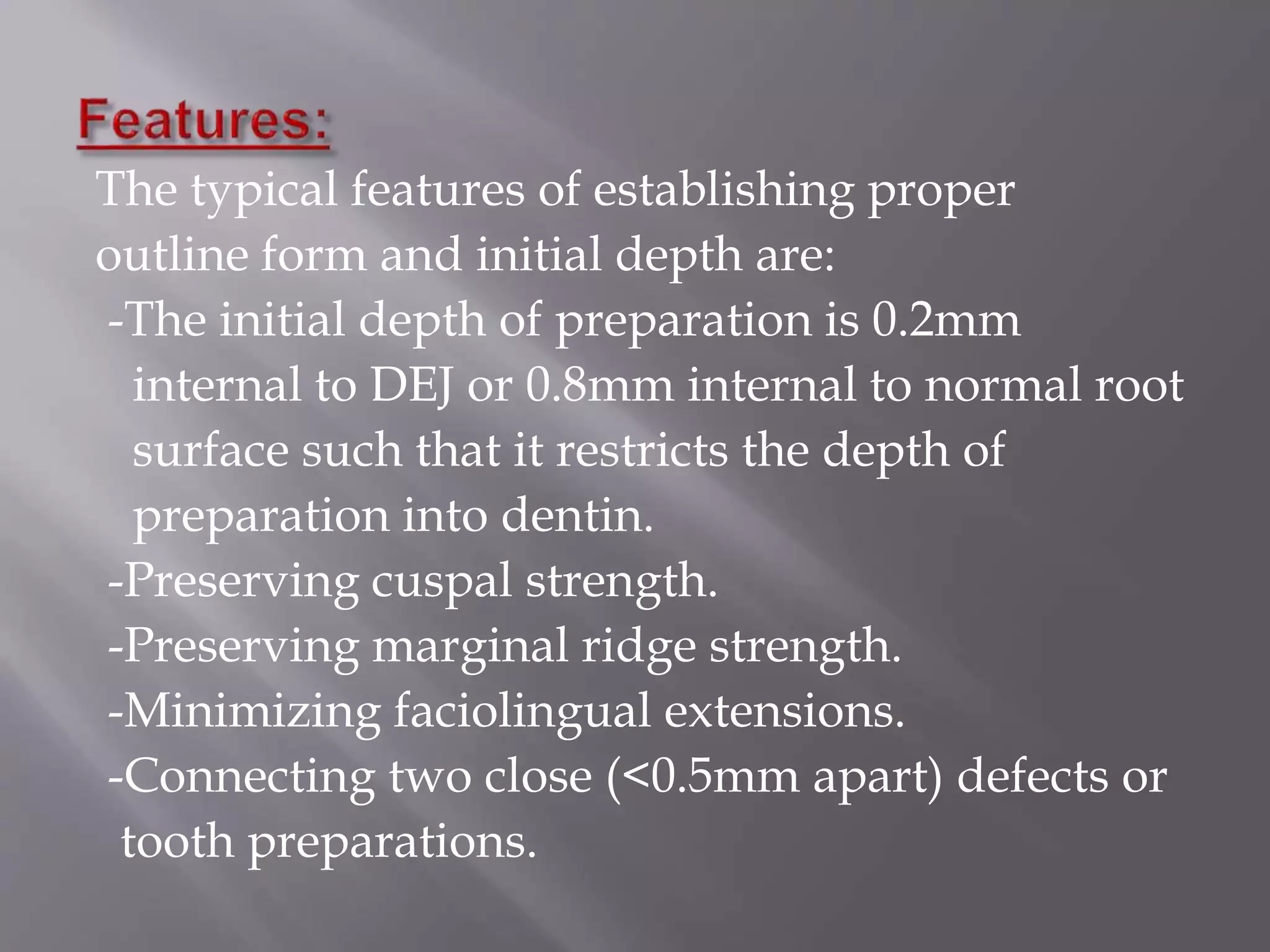 Principles of cavity preparation | PPTX