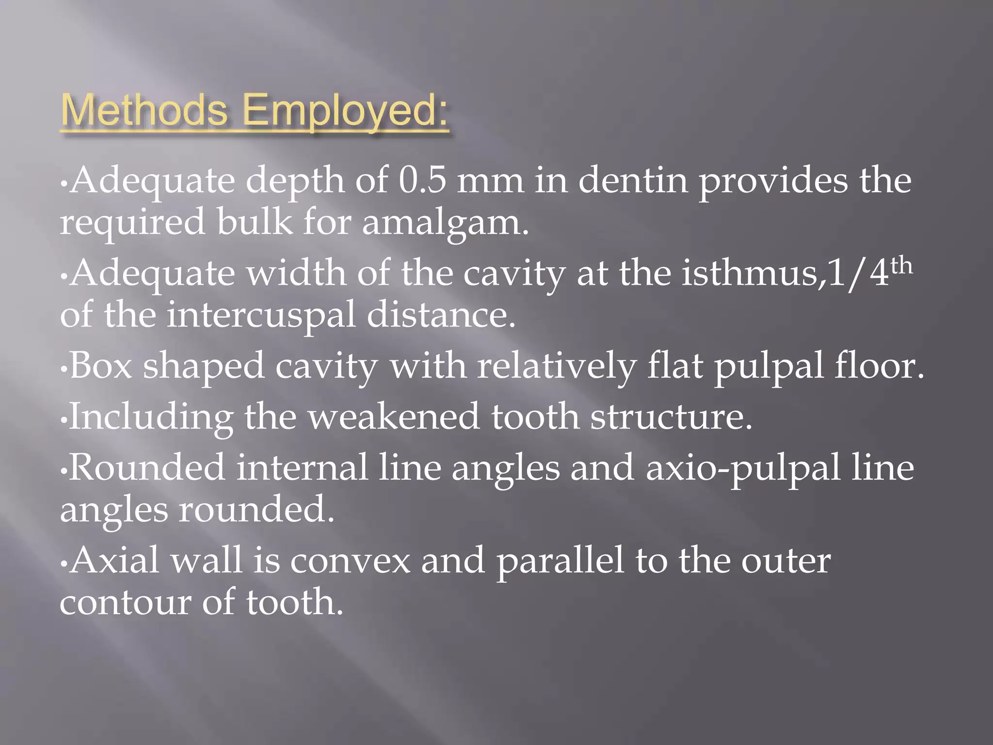 Principles of cavity preparation | PPTX