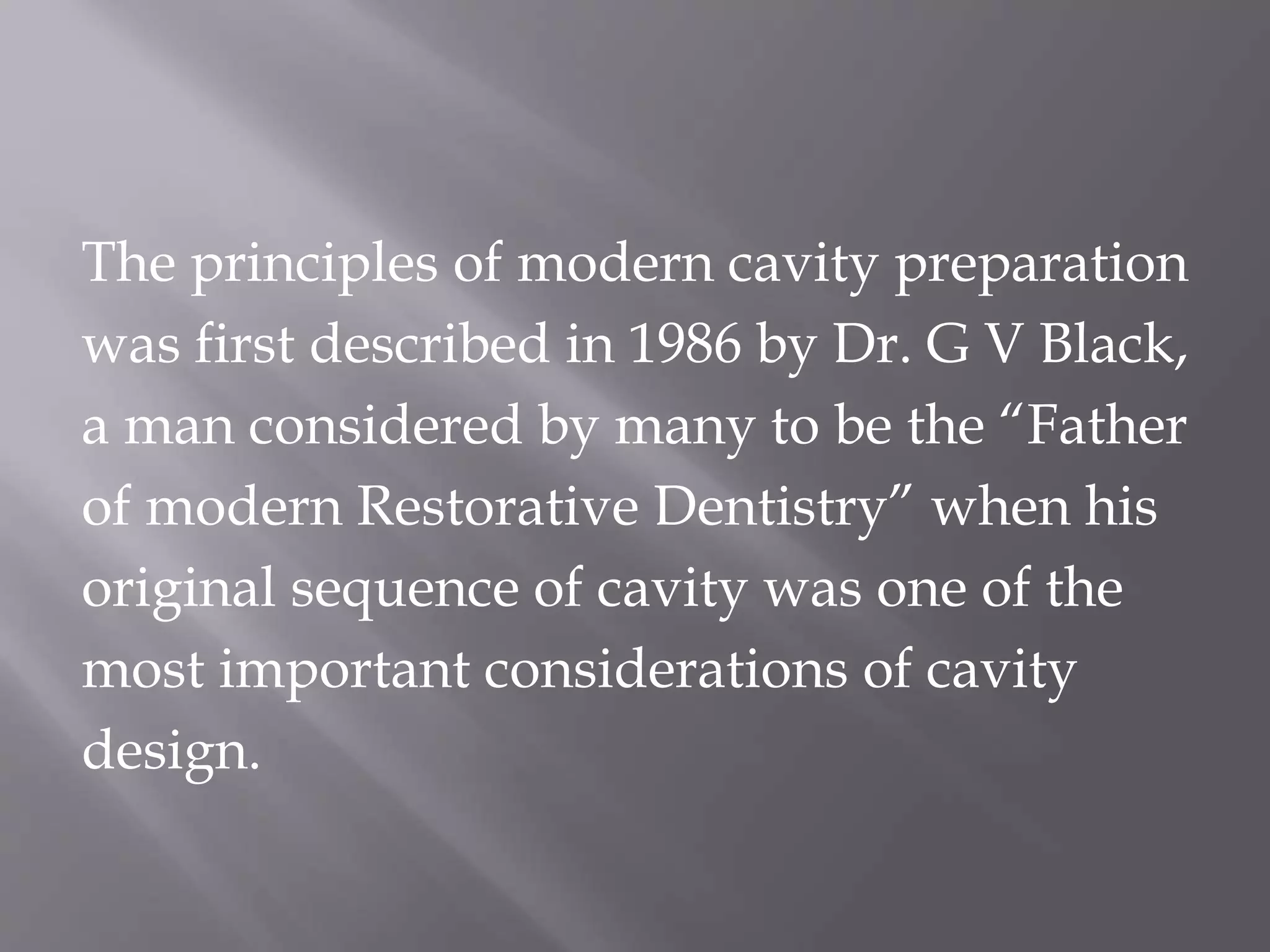 Principles of cavity preparation | PPTX