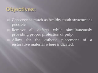 Principles of cavity preparation | PPTX