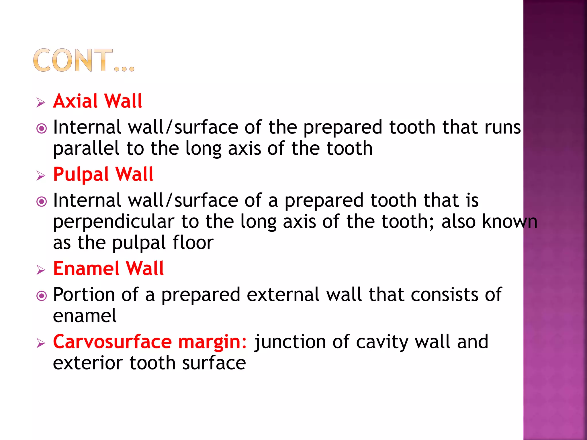 Principles of cavity preparation 2017 | PPTX