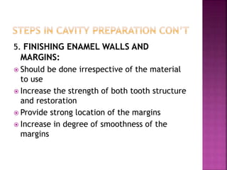 Principles of cavity preparation 2017 | PPTX