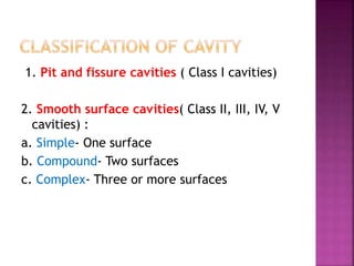 Principles of cavity preparation 2017 | PPT