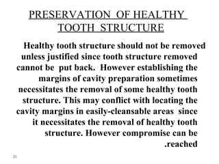 Principles of cavity preparations | PPT