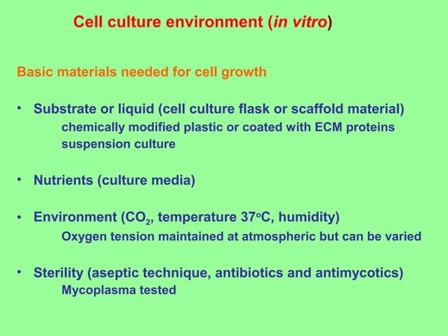 Introduction to cell culture techniques | PPT