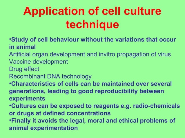 Introduction To Cell Culture Techniques Ppt