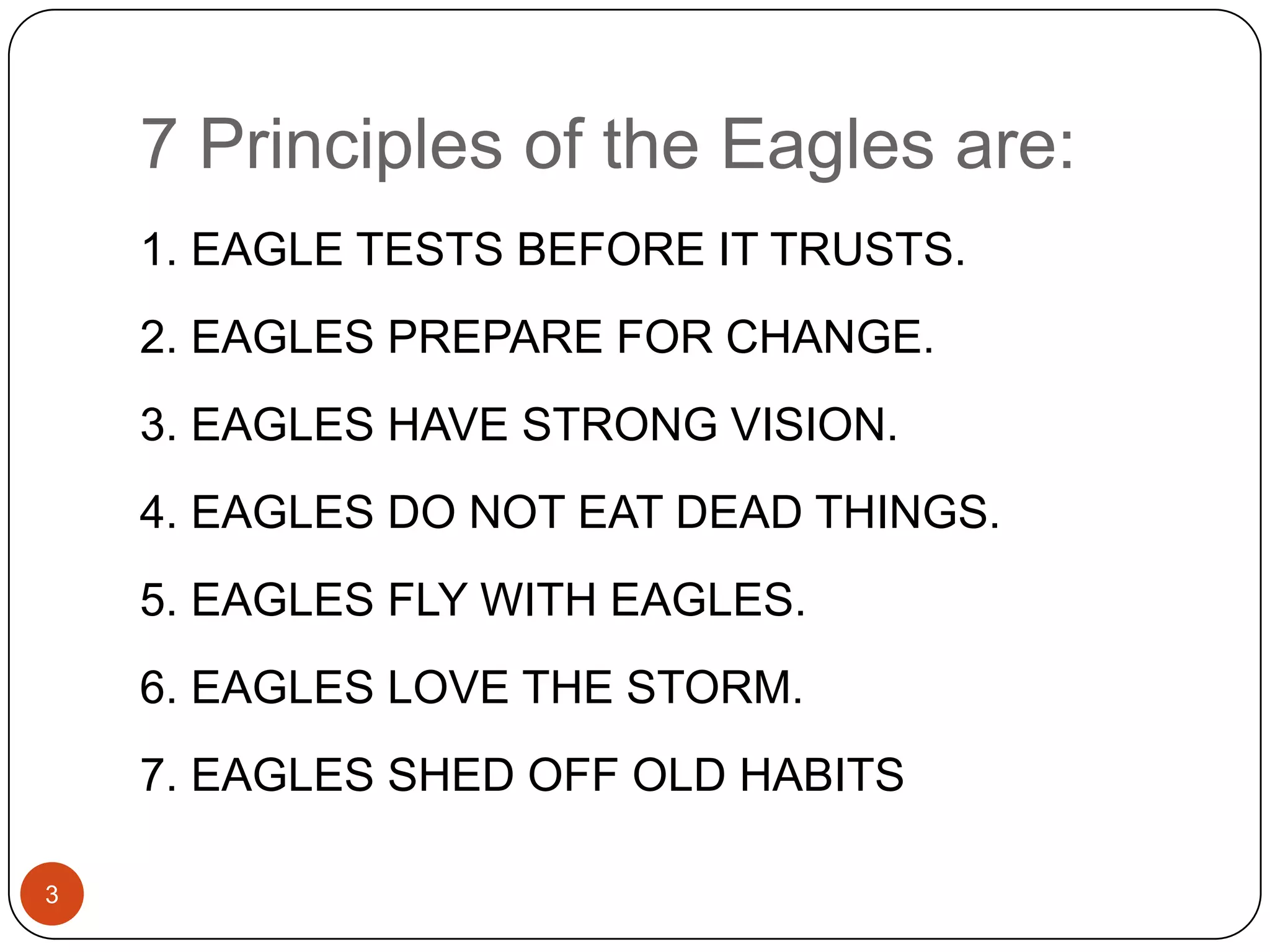 Principles of change management from the life of an eagle | PPTX