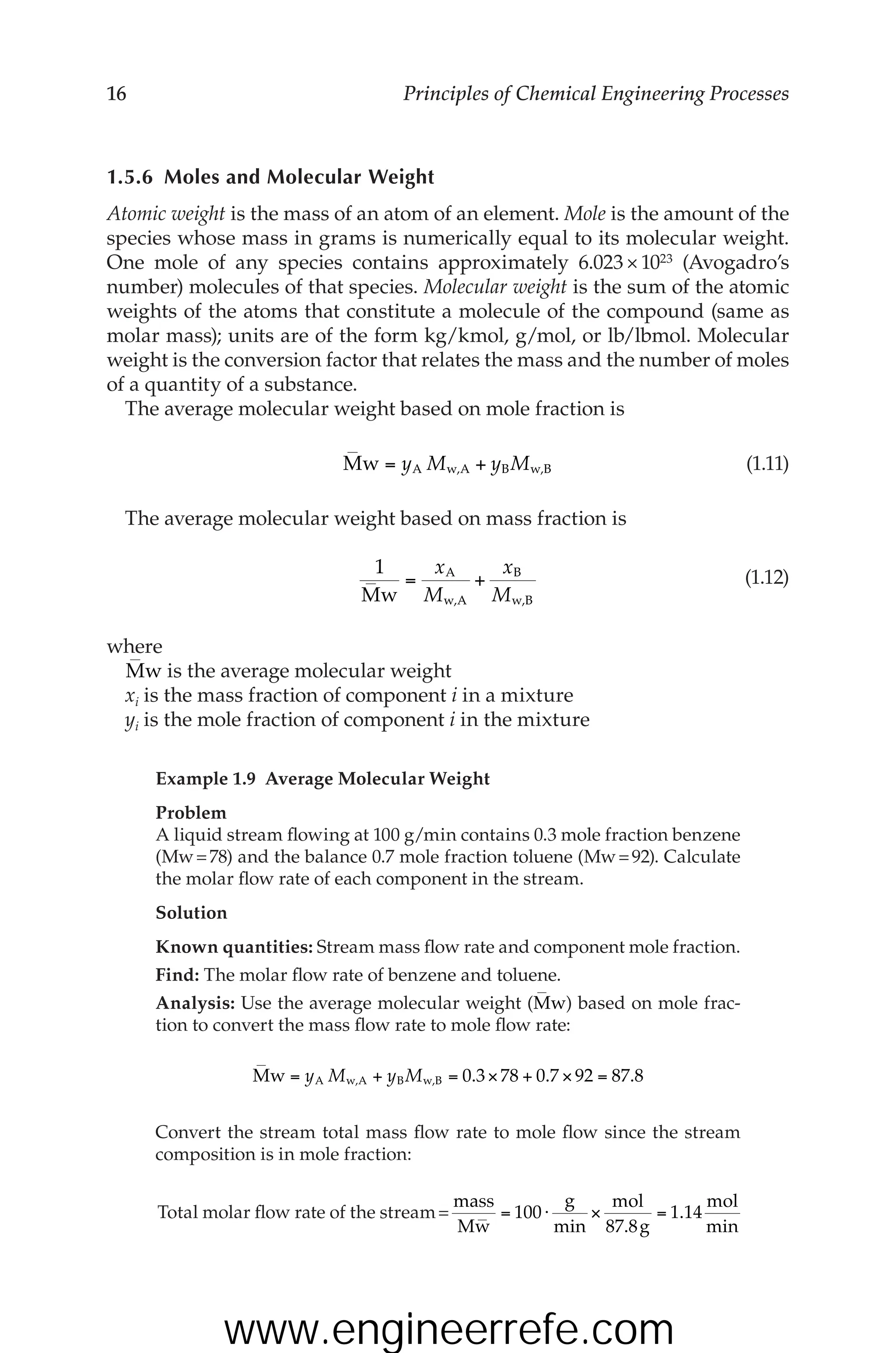PrinciplesofChemicalEngineeringProcesses | PDF