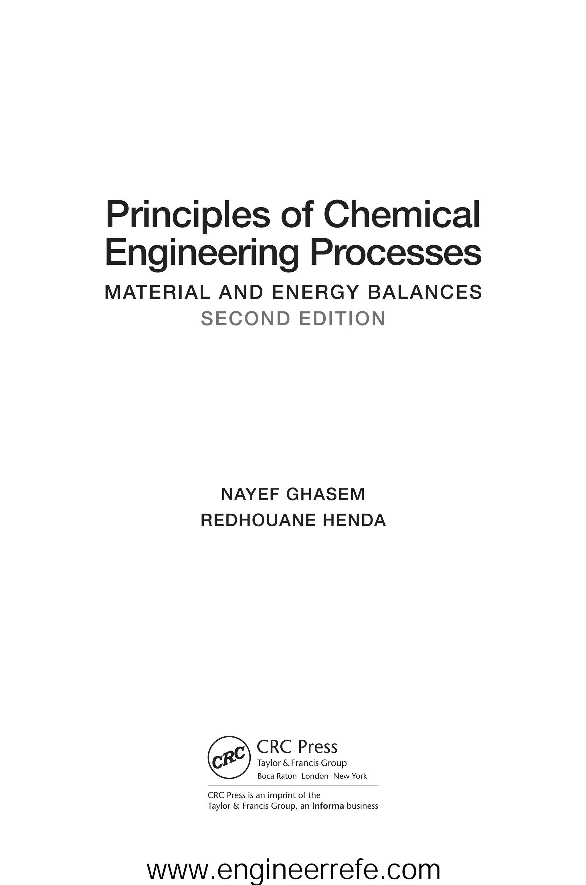 PrinciplesofChemicalEngineeringProcesses | PDF