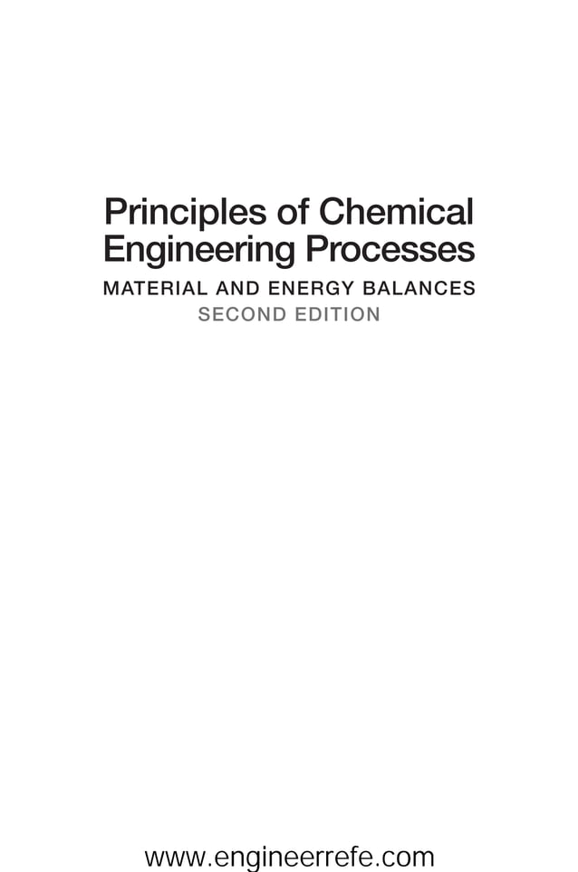 PrinciplesofChemicalEngineeringProcesses | PDF | Home Appliances | Home ...
