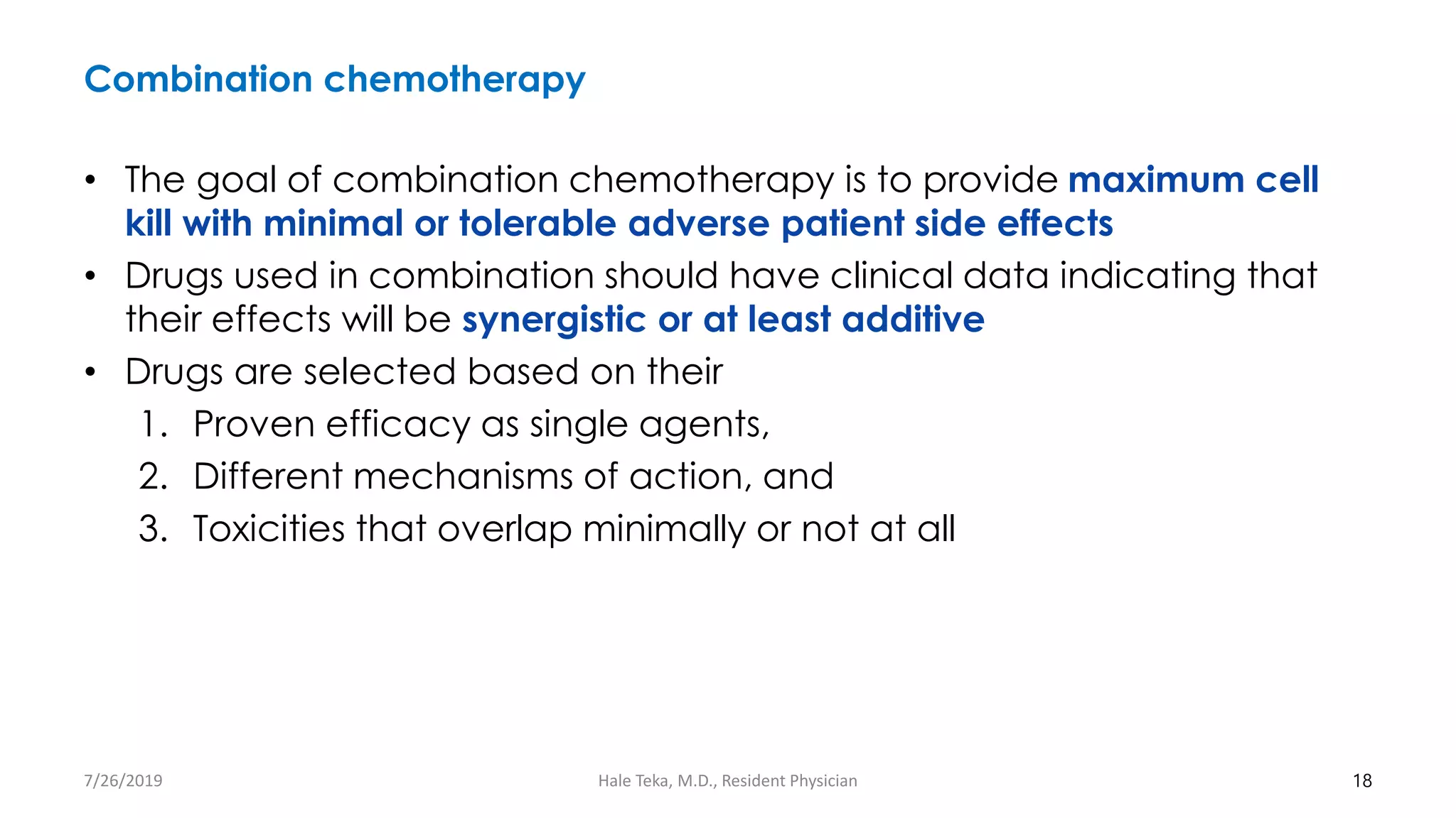 Principles of chemo for gyn (revised) | PDF