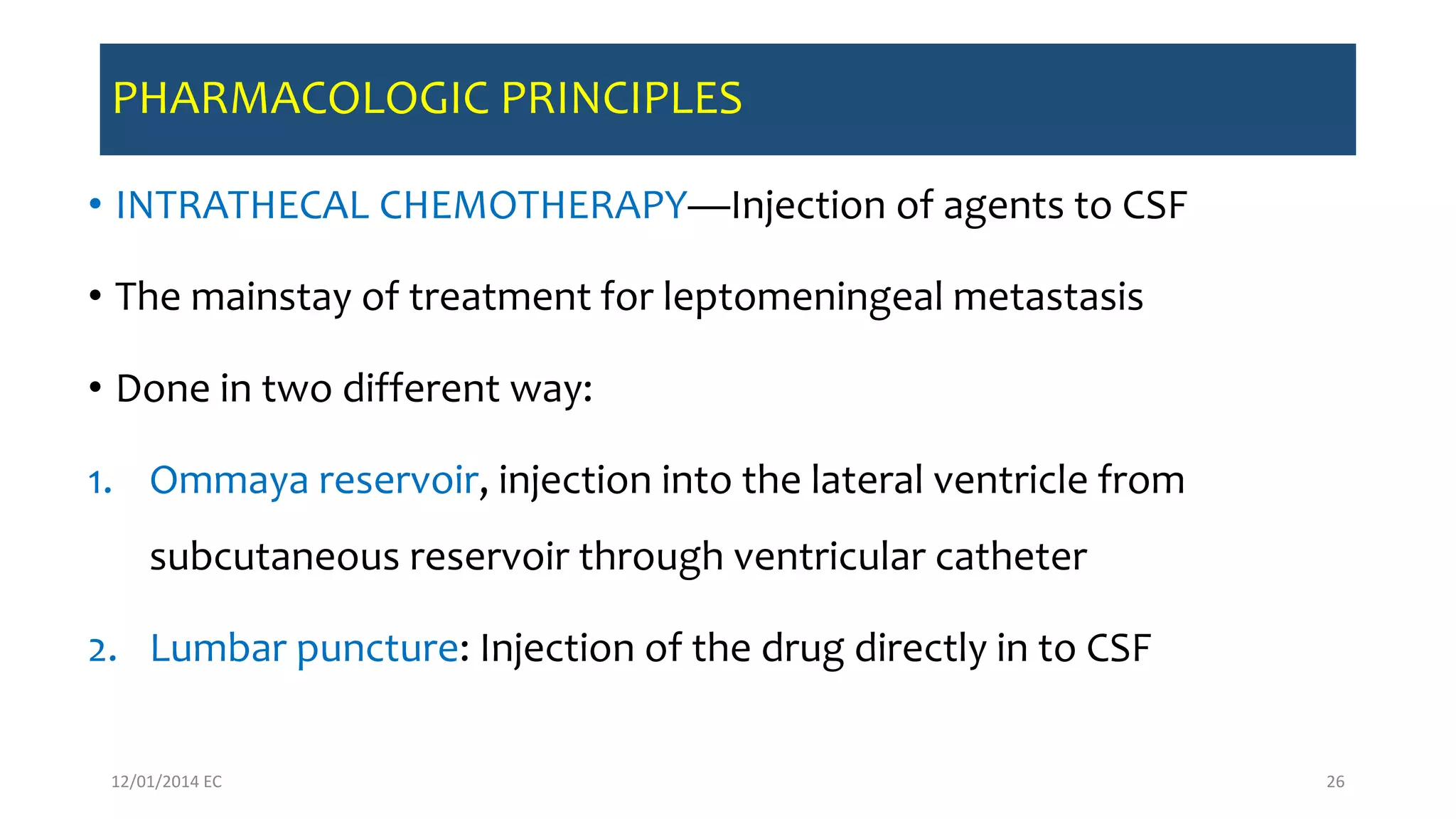 Principles of chemotherapy in Gynecologic oncology | PPTX