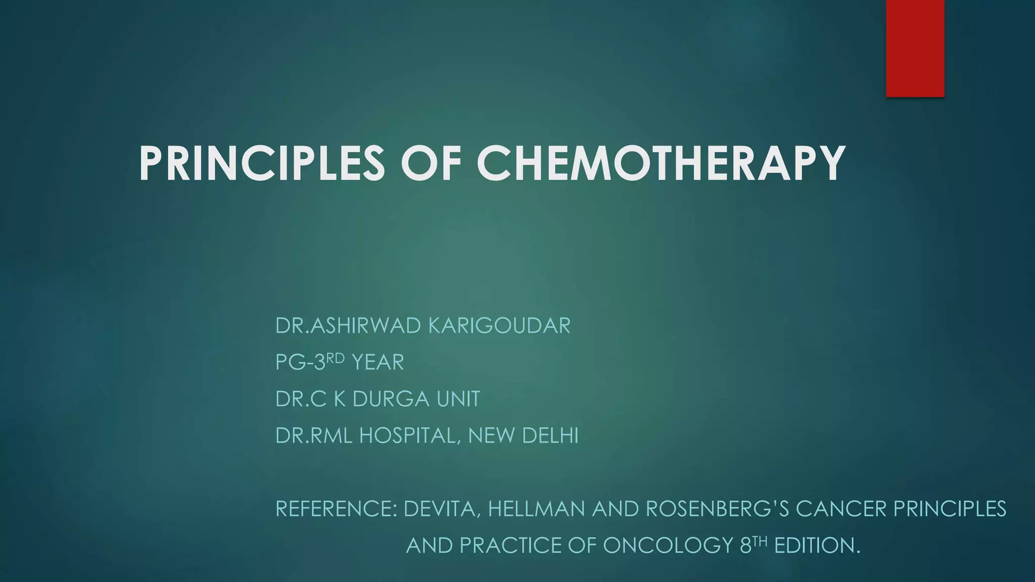 Principles of chemotherapy(types, indications and complications) | PPTX