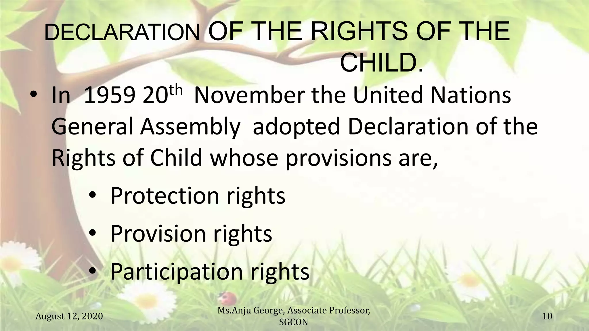 Principles of child health nursing, rights of children , difference ...