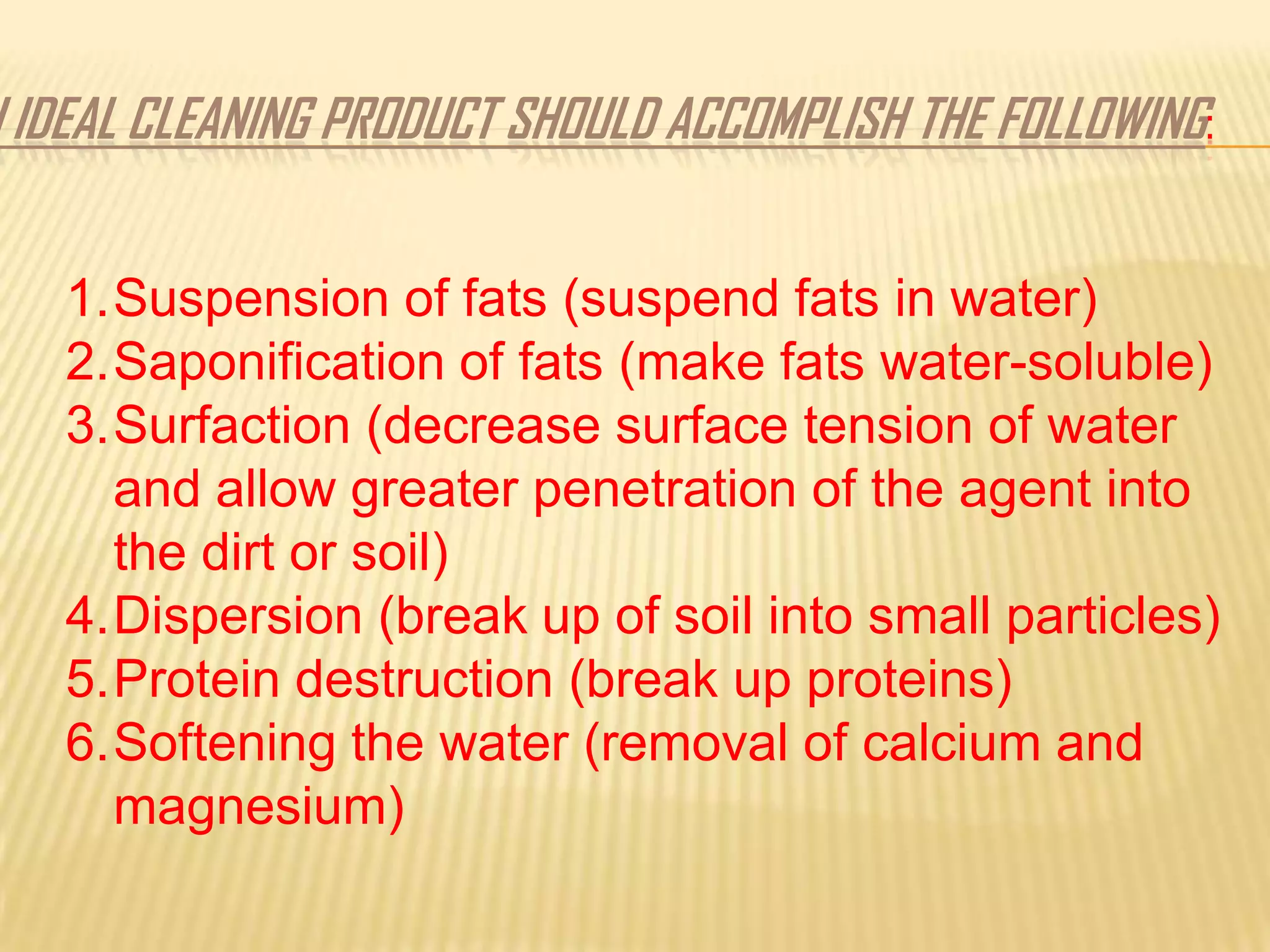 Principles of cleaning | PPTX