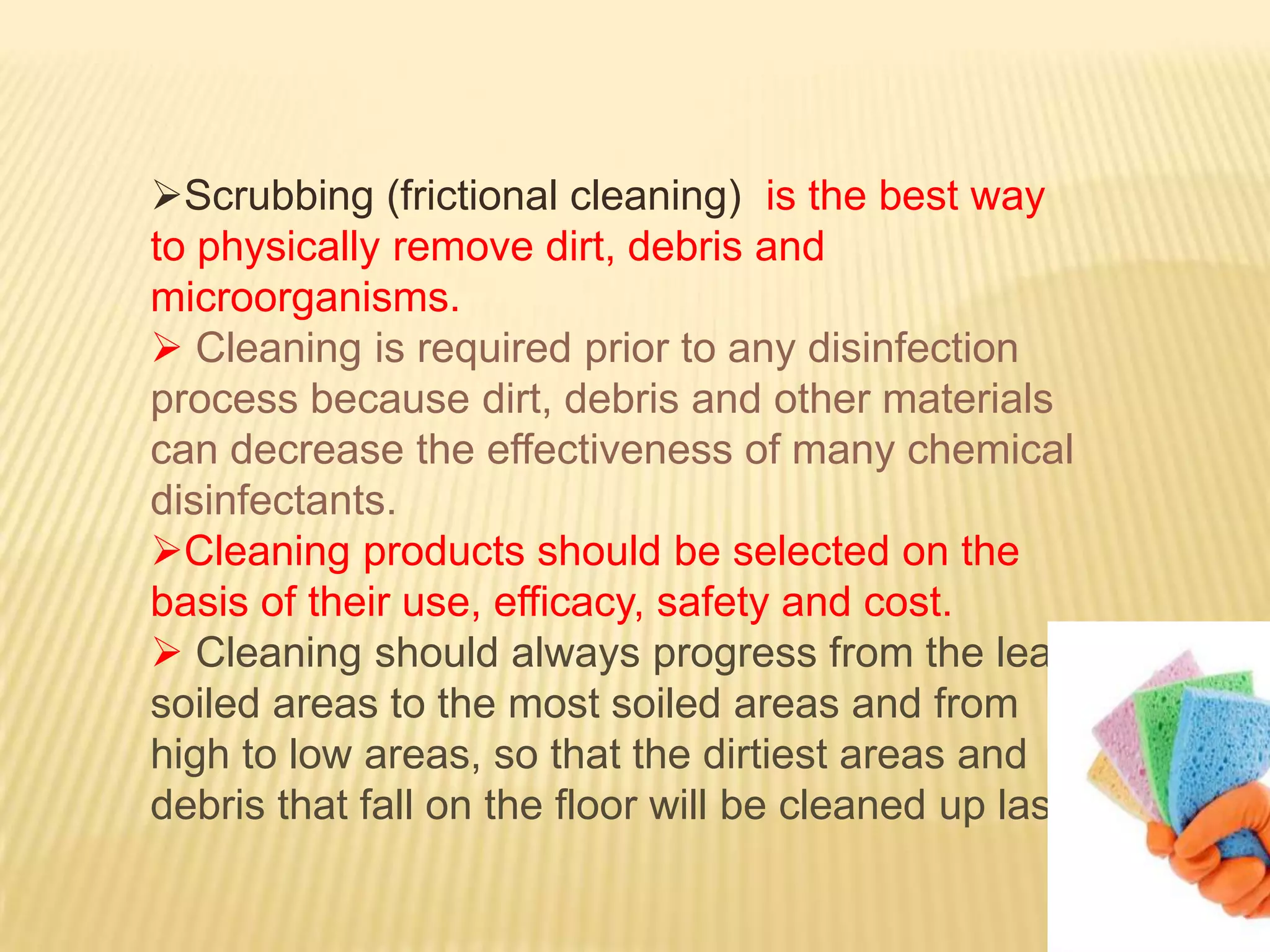 Principles of cleaning | PPTX