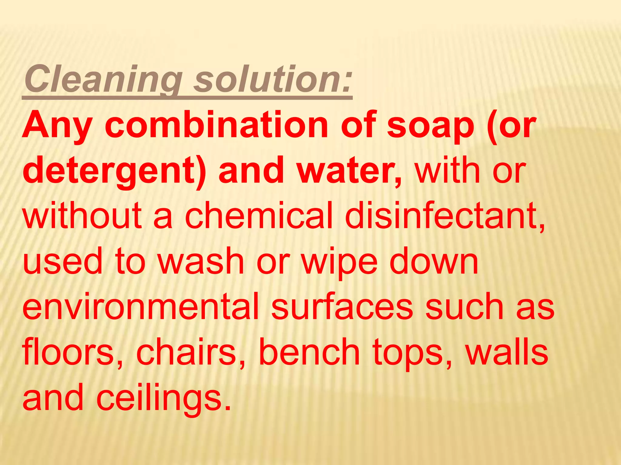 Principles of cleaning | PPTX