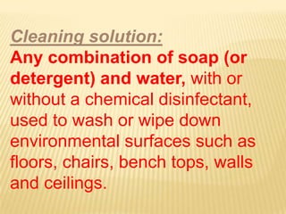 Principles of cleaning | PPTX