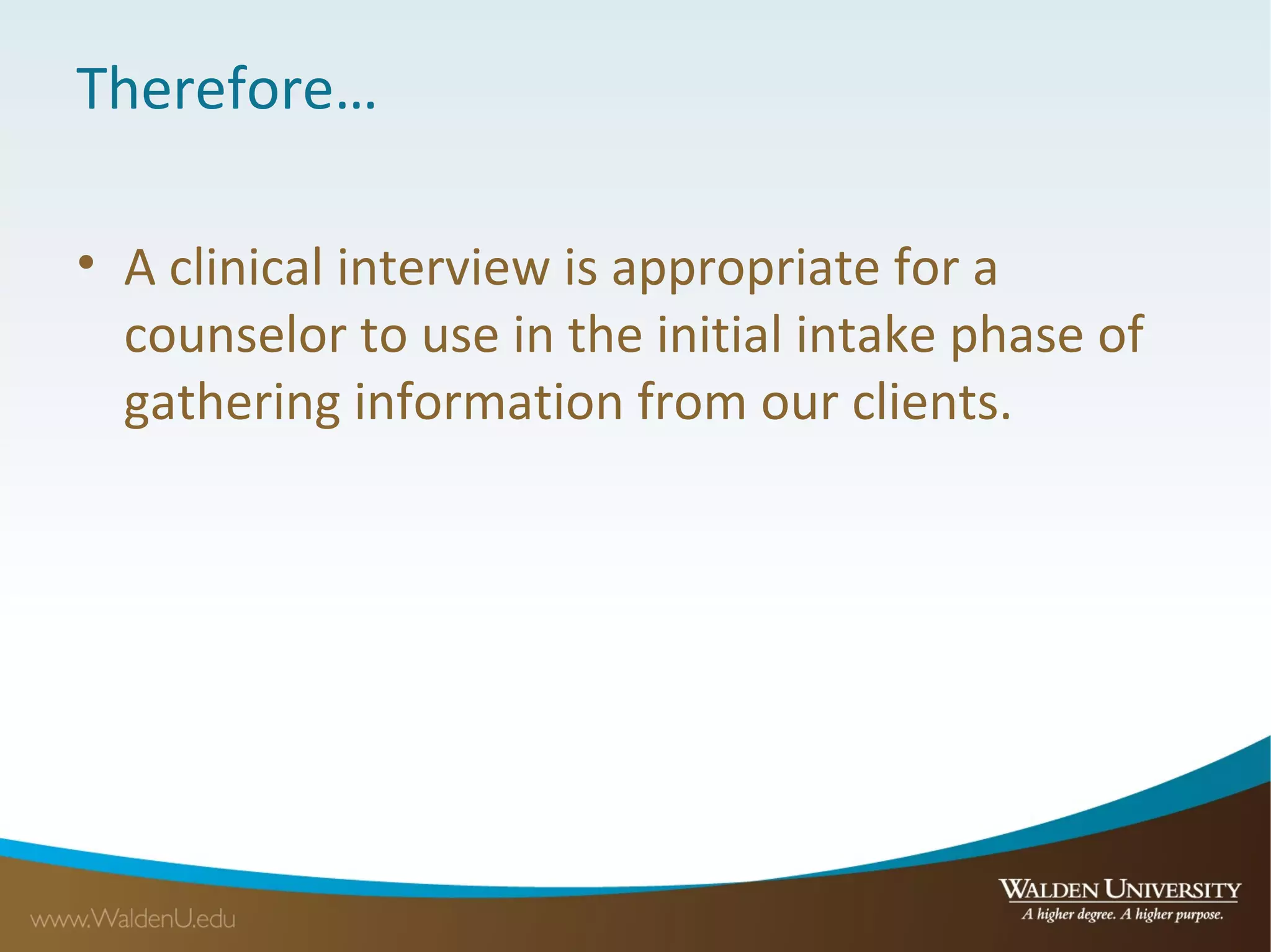 Principles of clinical interviews | PPT