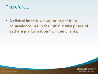 Principles of clinical interviews | PPT
