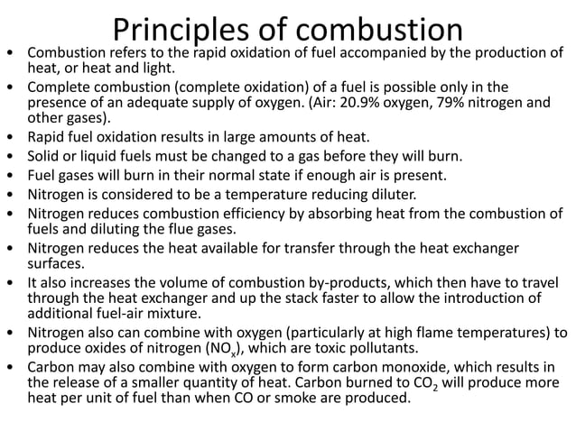 Principles of Combustion (GIKI) | PPTX | Indoor Environmental Quality ...