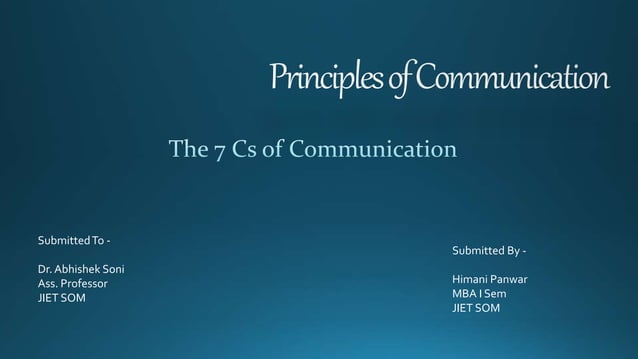 Principles of communication | PPT