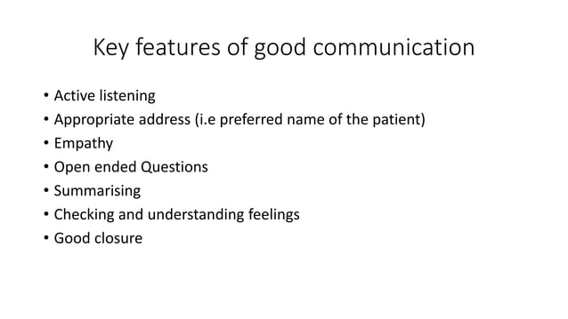 Principles of communication in Healthcare (AETCOM) | PPTX | First Aid ...