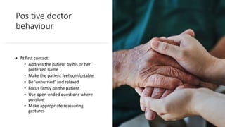 Principles of communication in Healthcare (AETCOM) | PPTX | First Aid | Injuries