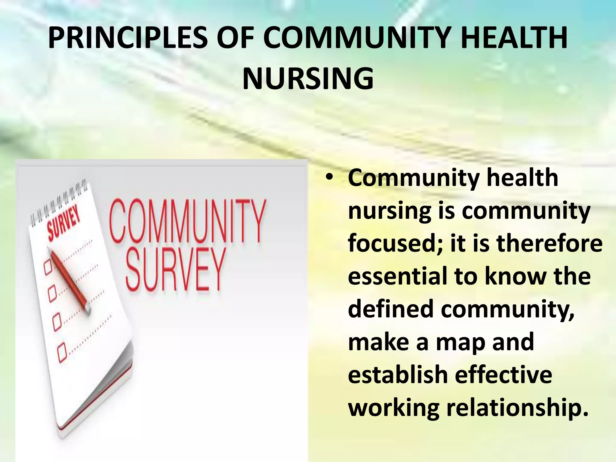 Principles of community health nursing | PPTX