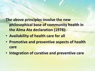 Principles of community health nursing | PPTX