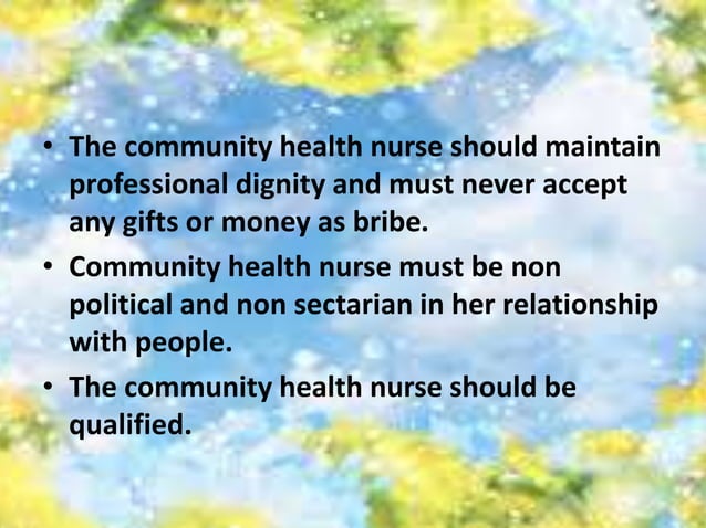 Principles of community health nursing | PPTX