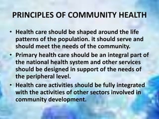 Principles of community health nursing | PPTX