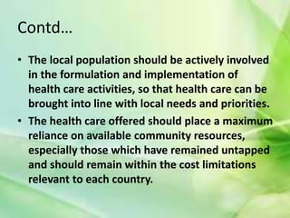 Principles of community health nursing | PPTX