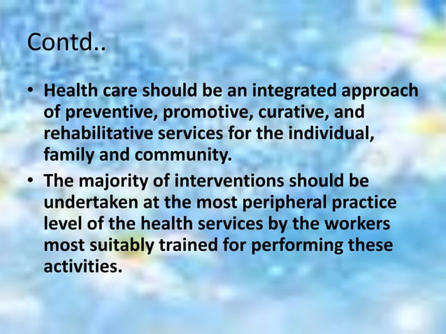 Principles of community health nursing | PPTX