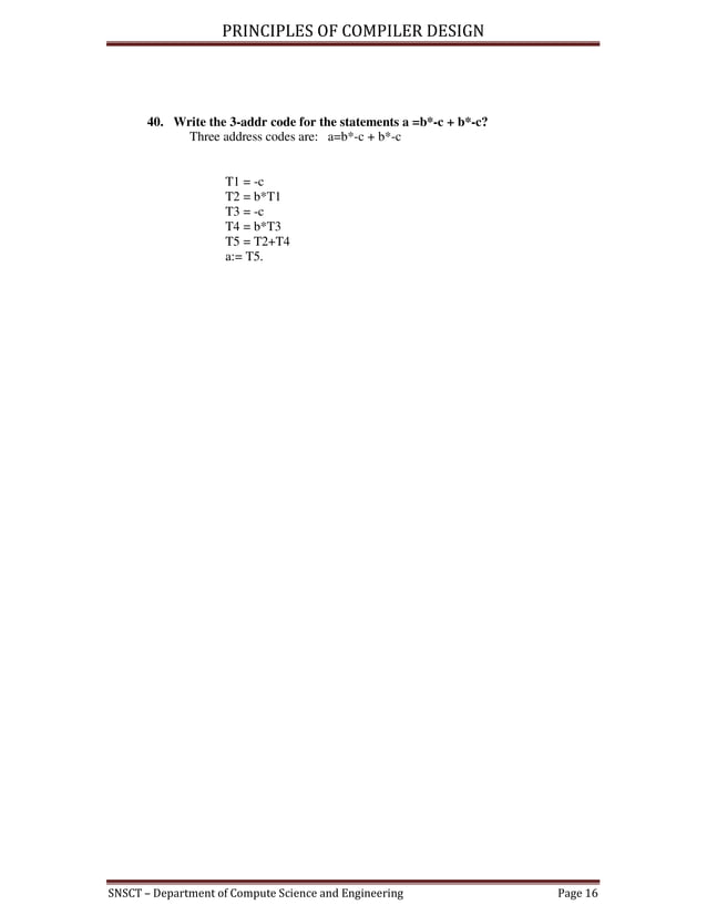 Principles of compiler design | PDF