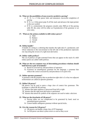 Principles of compiler design | PDF