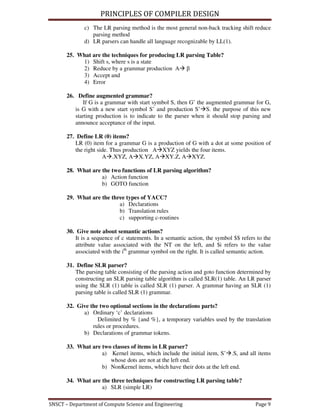 Principles of compiler design | PDF