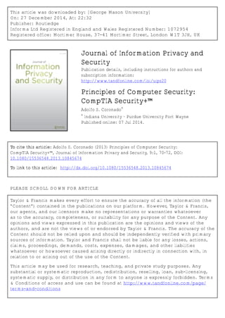 Principles of computer security comptia security | PDF | Technology ...