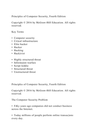 Principles of Computer Security, Fourth Edition Copyright .docx