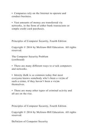 Principles of Computer Security, Fourth Edition Copyright .docx