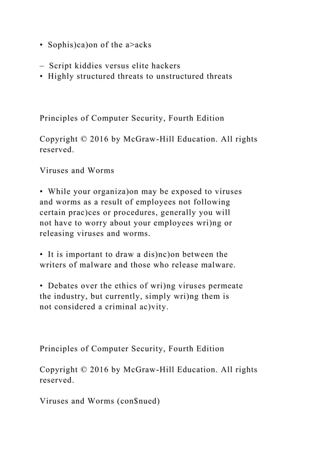 Principles of Computer Security, Fourth Edition Copyright .docx